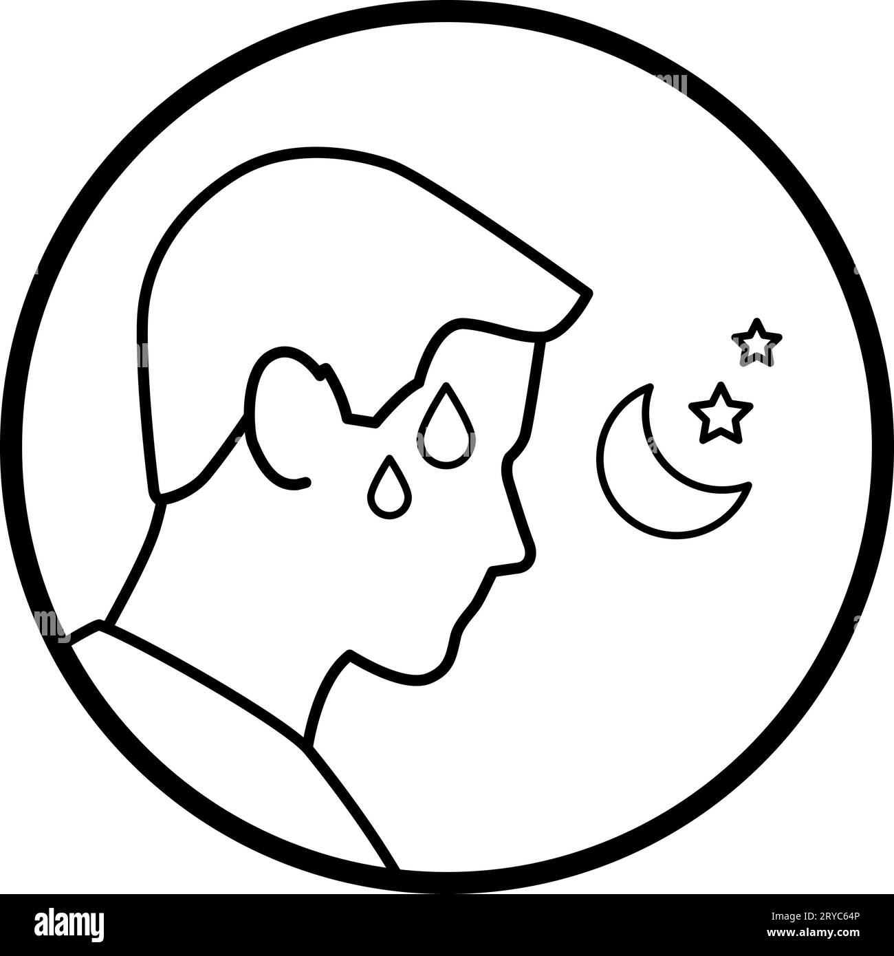 Man sweating icon vector vectors Stock Vector Images - Alamy