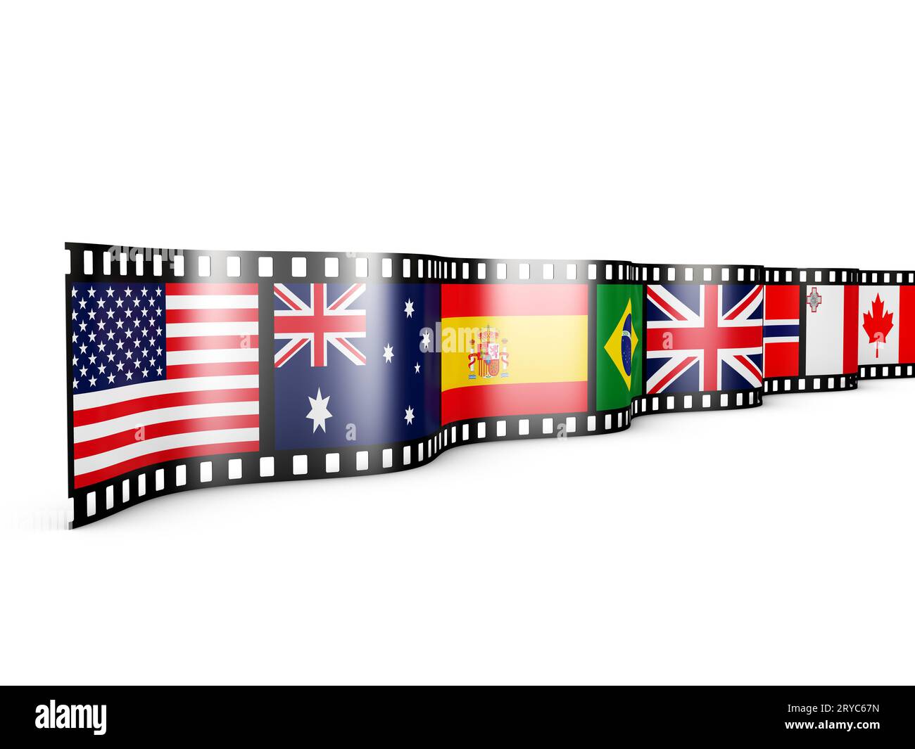 Film with flags Stock Photo - Alamy