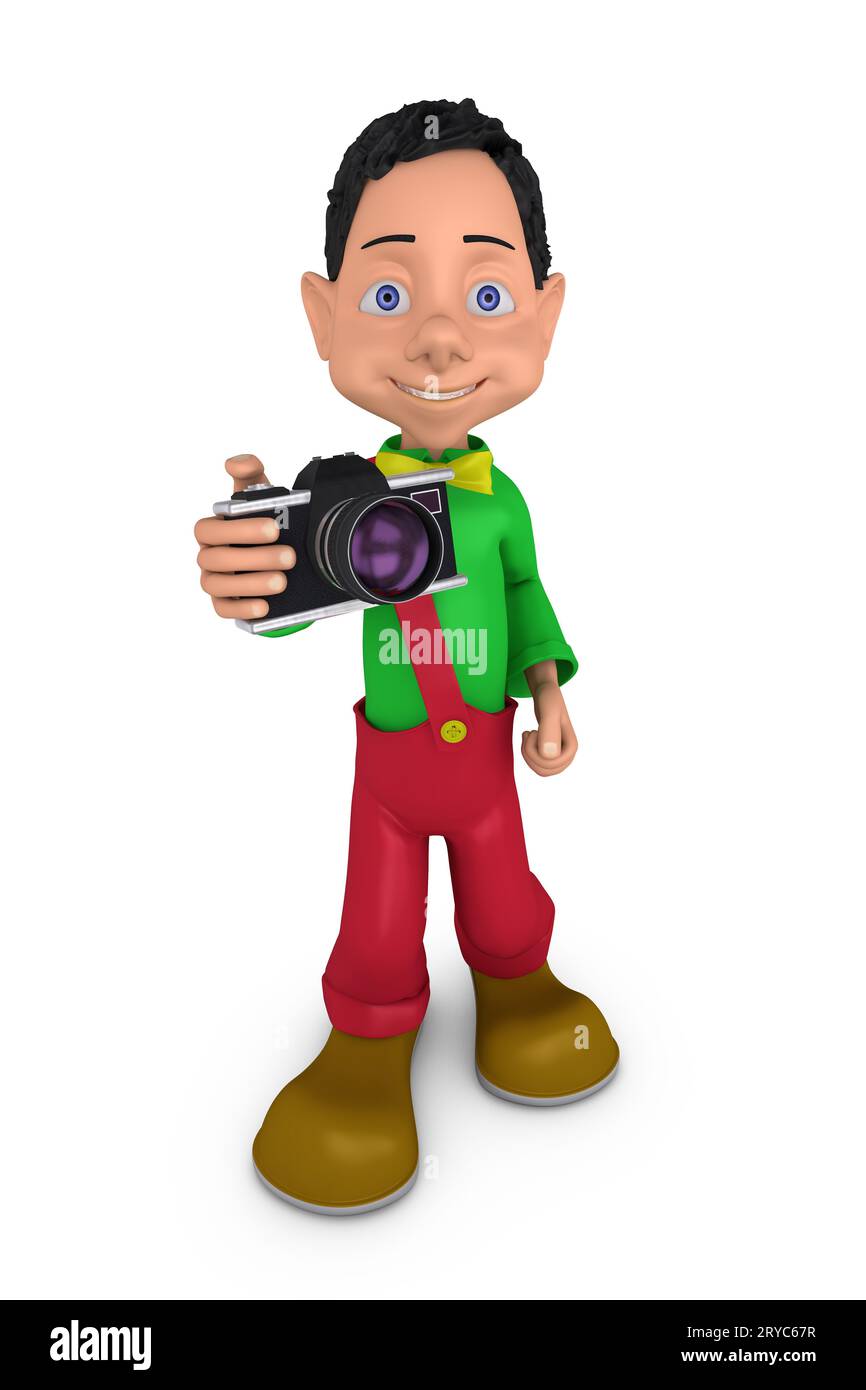 Cheerful cartoon boy camera hi-res stock photography and images - Alamy