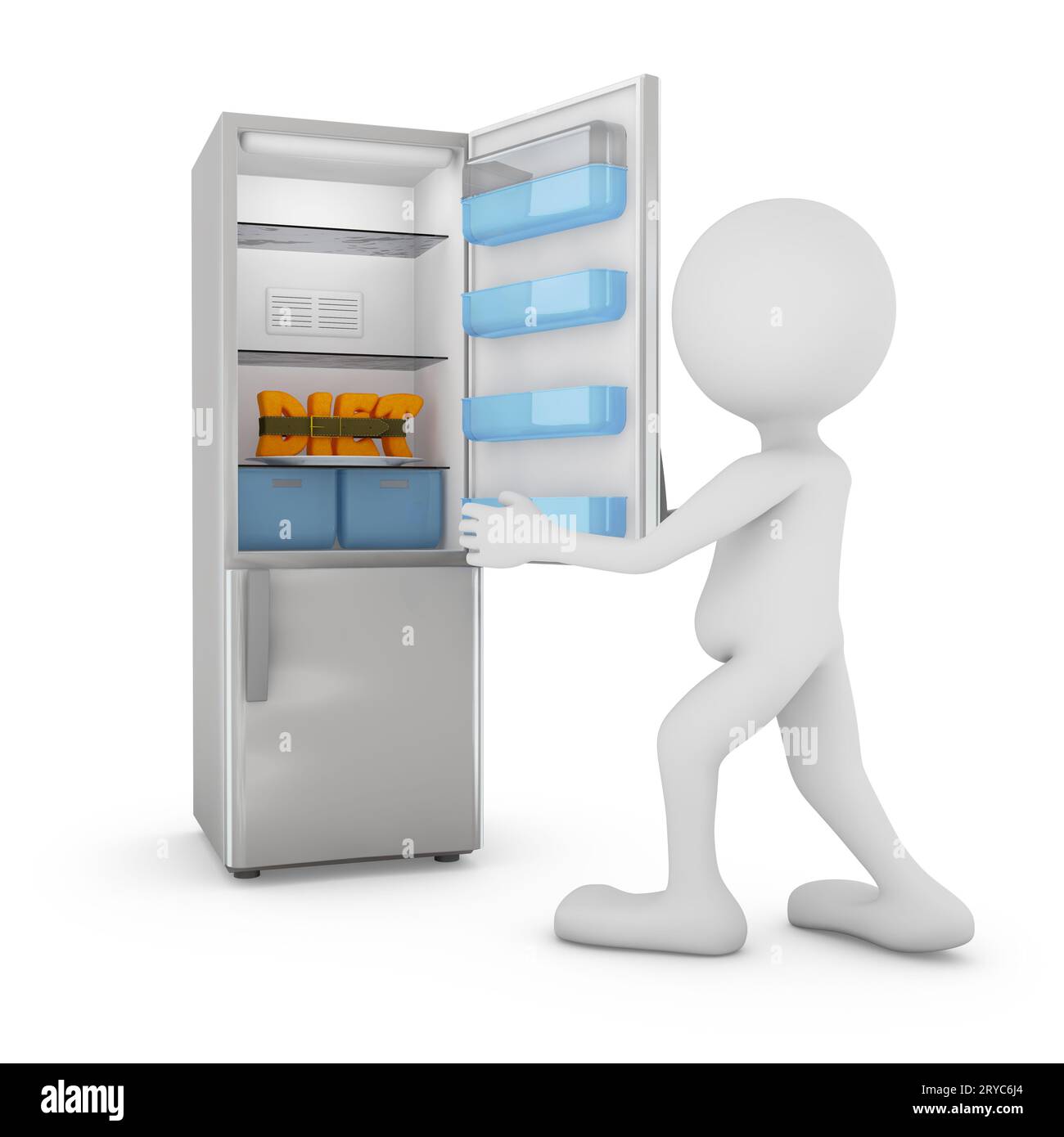 Refrigerator inside Cut Out Stock Images & Pictures - Alamy