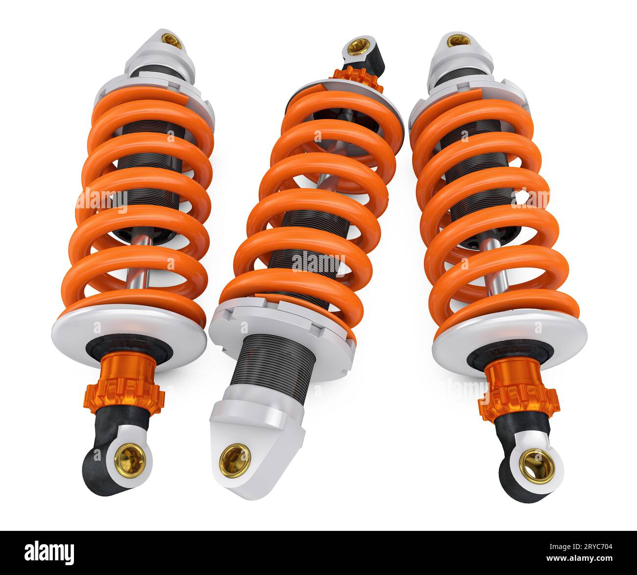 Three shock absorber Stock Photo - Alamy