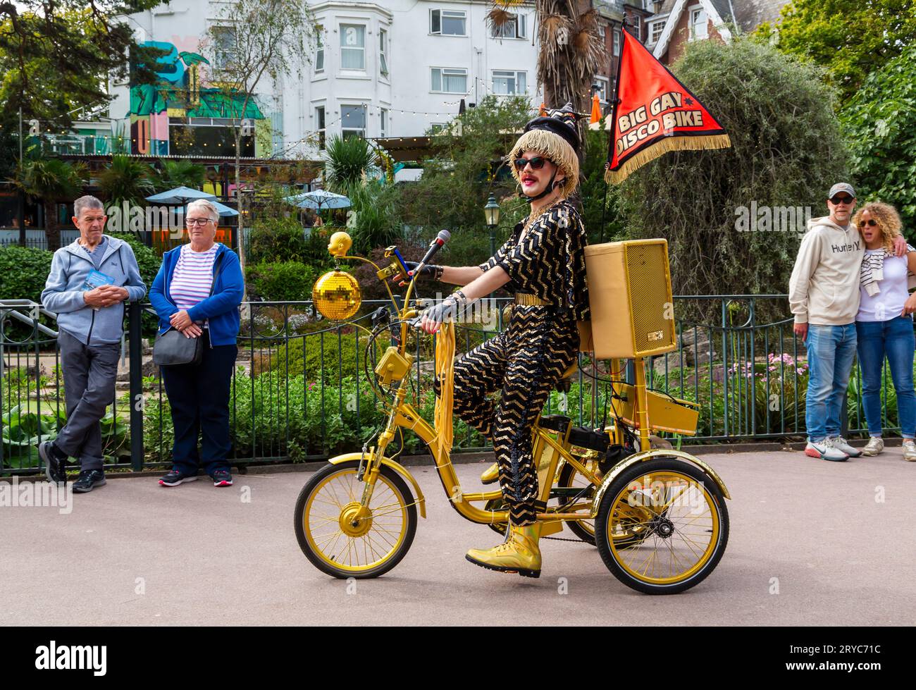 Golden disco bike hi-res stock photography and images - Alamy