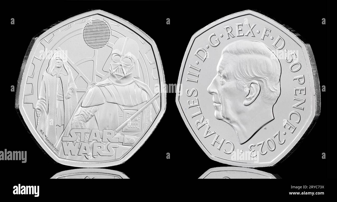 The 2nd coin in the Star Wars 50p series. This features Emperor ...