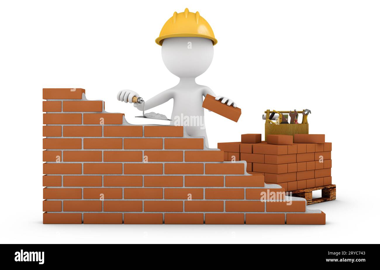 Man with a trowel Stock Photo - Alamy