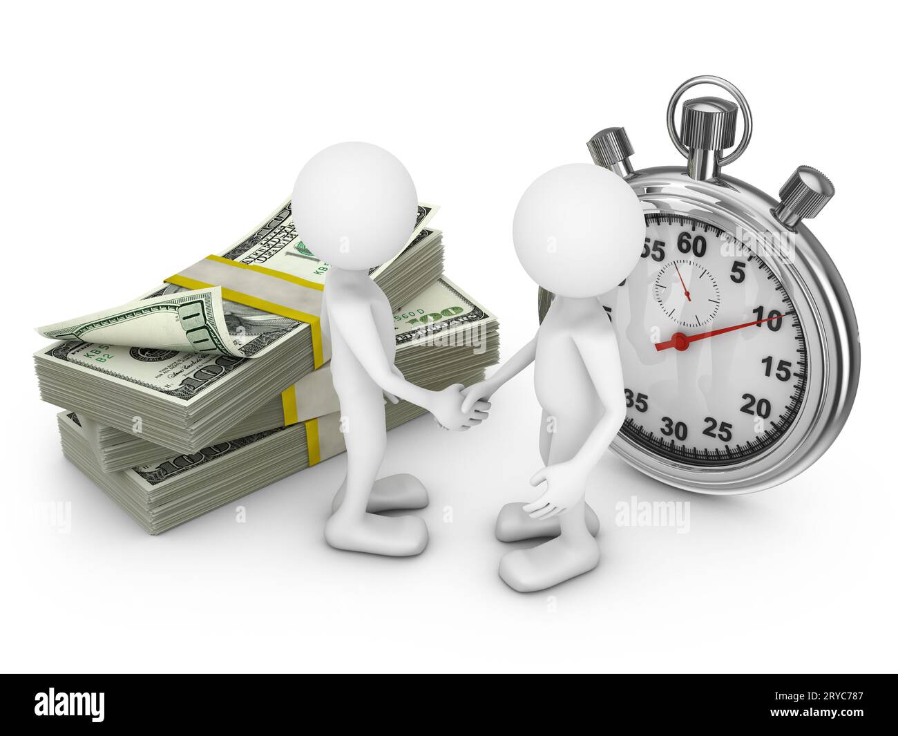 Two man and stopwatch Stock Photo - Alamy