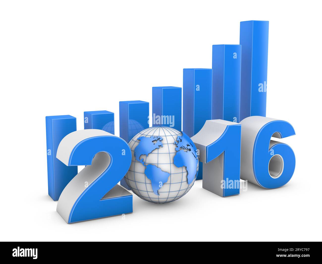 2016 Globe and blue diagram Stock Photo - Alamy