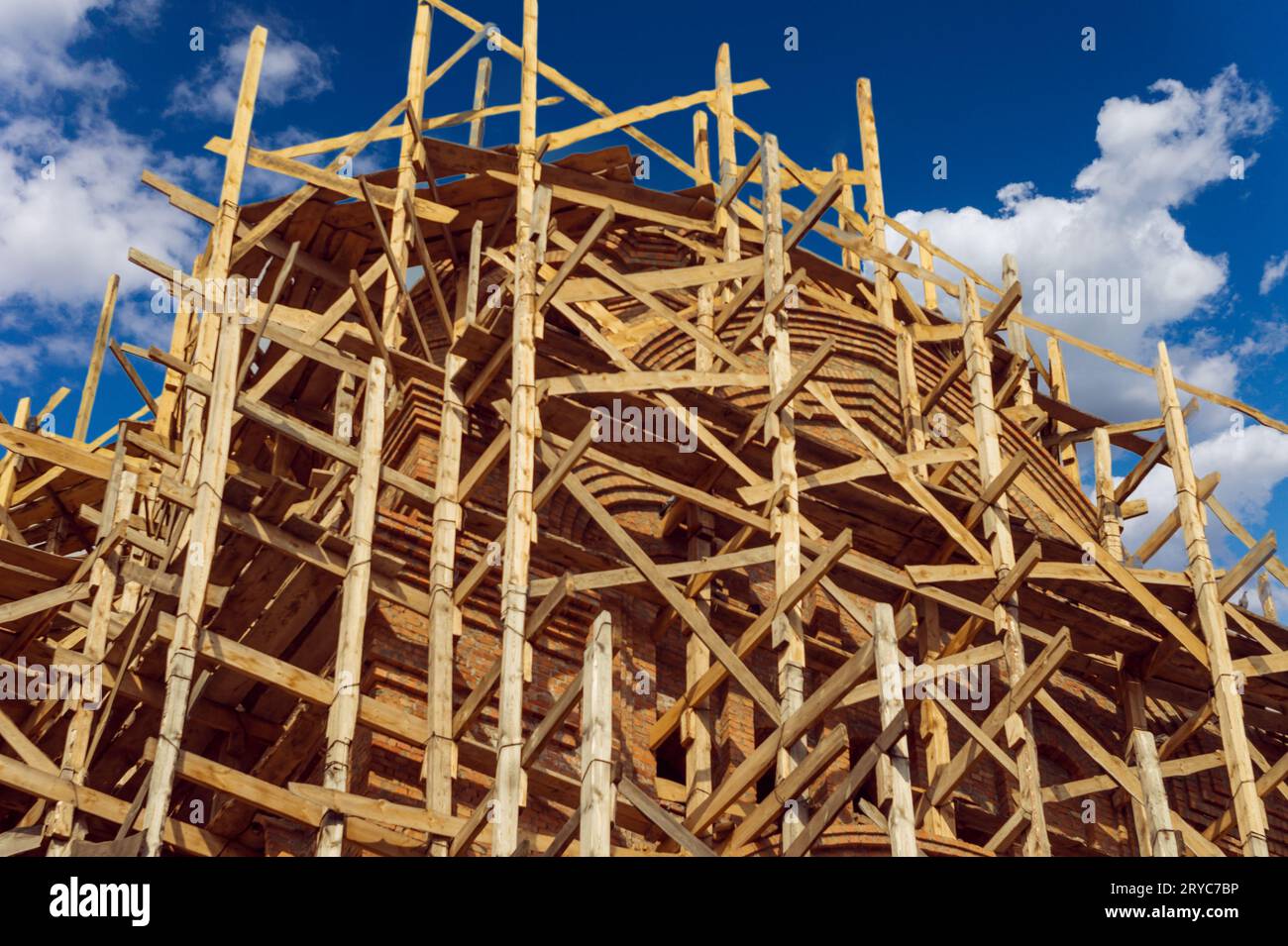 Construction Of Church Stock Photo - Alamy