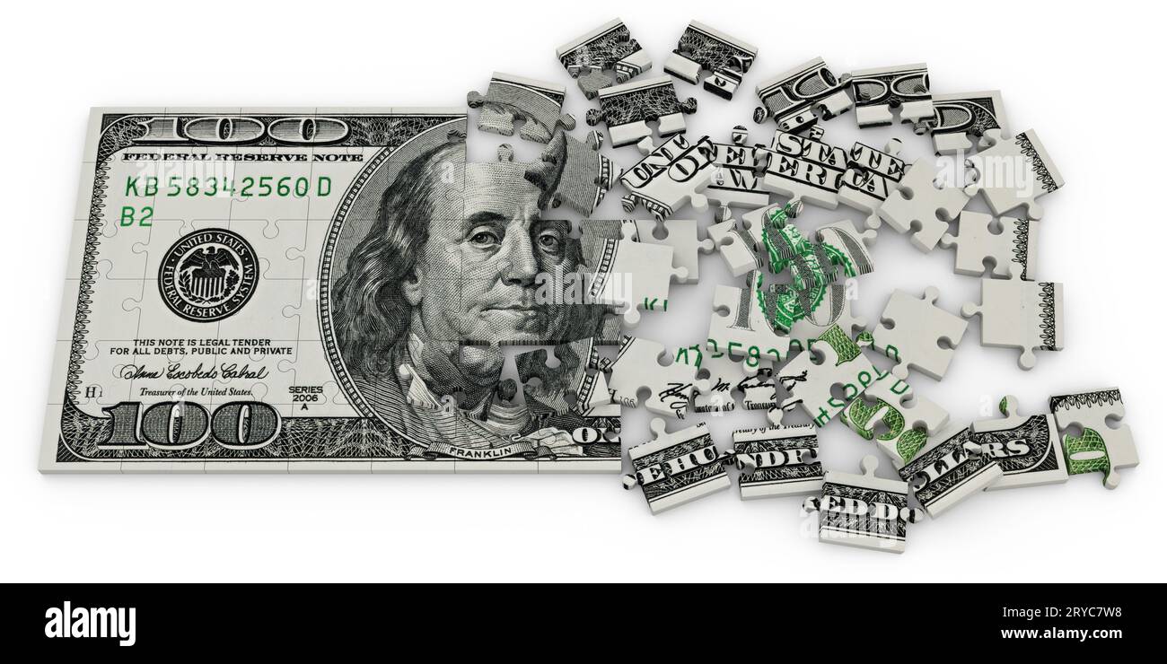 Dollar sign jigsaw puzzle hi-res stock photography and images - Alamy