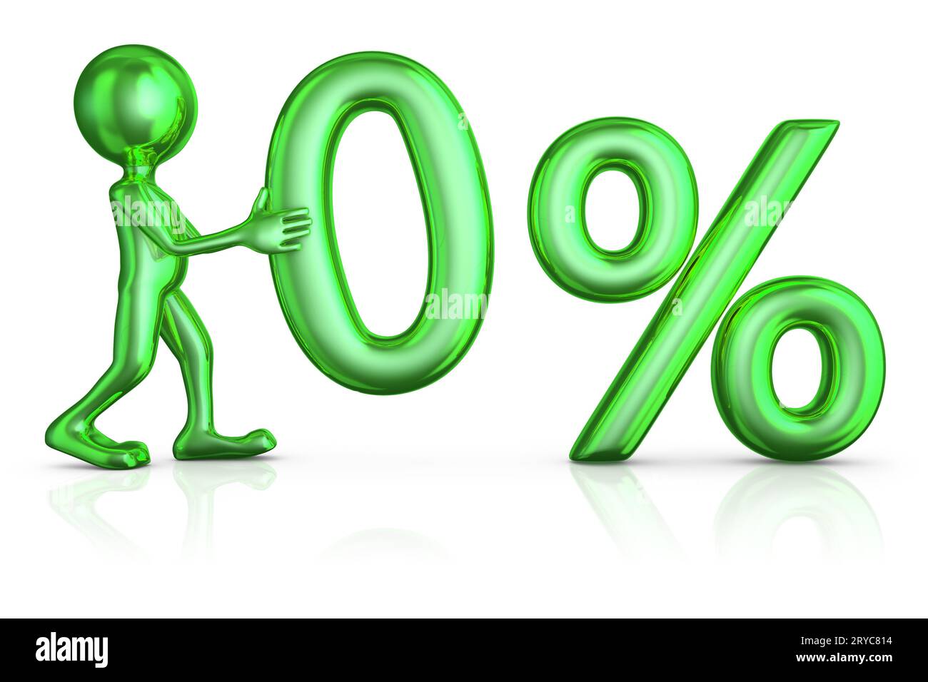 3d render green percent hi-res stock photography and images - Alamy