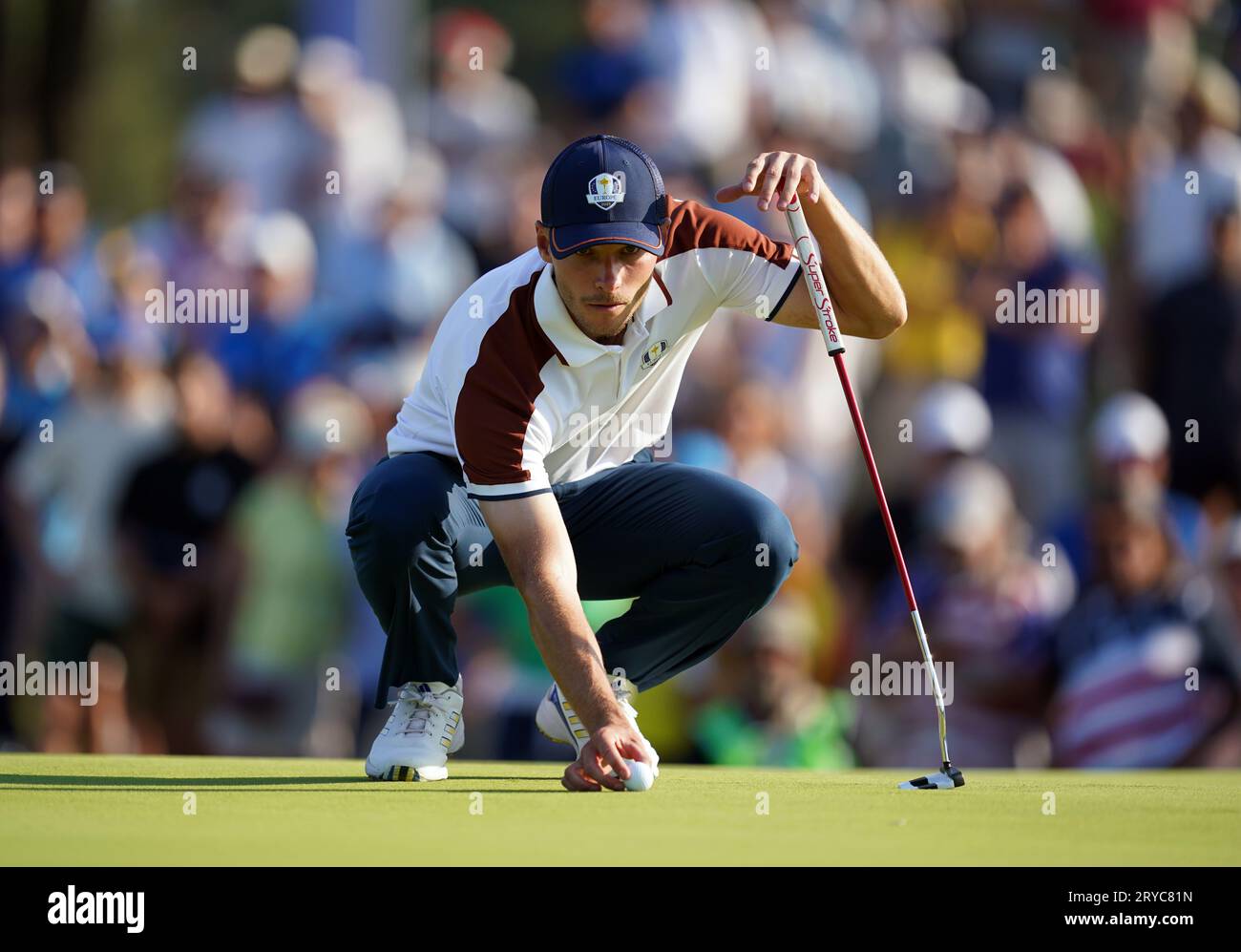 Team Europe's Nicolai Hojgaard during the fourballs on day two of the ...