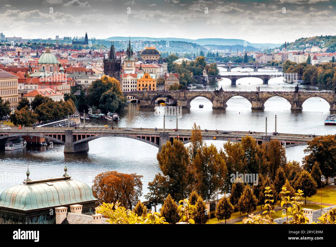Bridges of Prague Stock Photo - Alamy