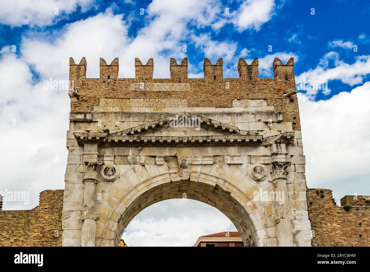 Roman Arch of Augustus Stock Photo - Alamy