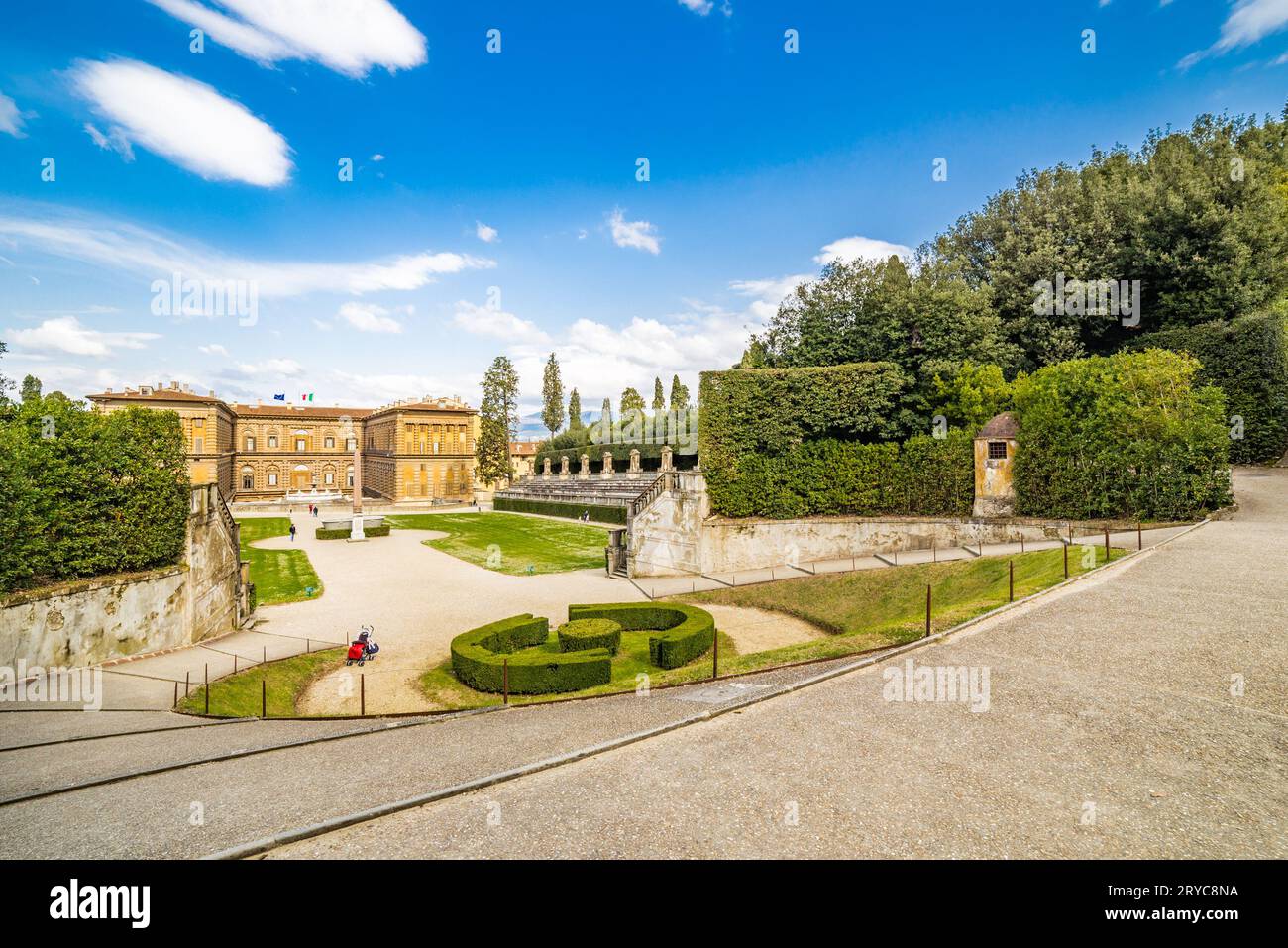 Italian-style gardens in Florence Stock Photo - Alamy