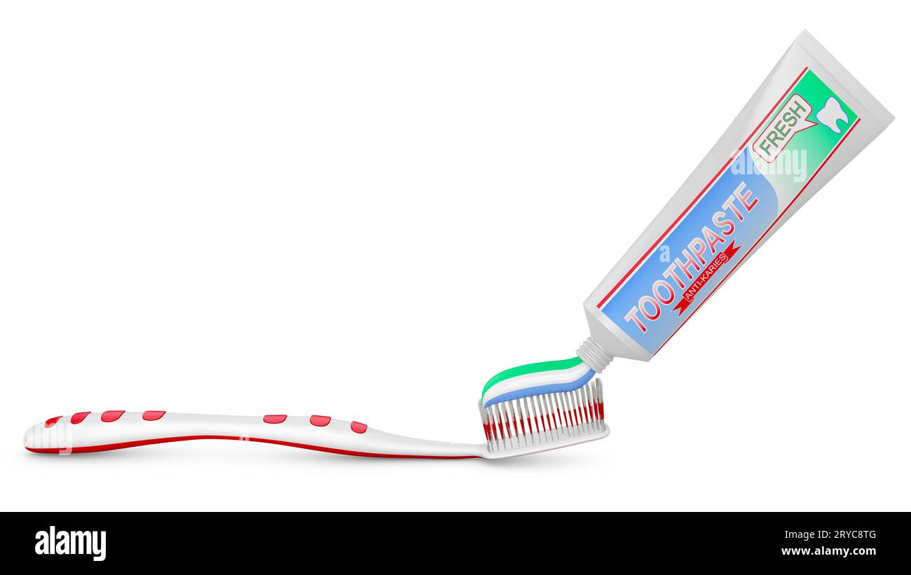 Toothbrush and tube of toothpaste Stock Photo - Alamy