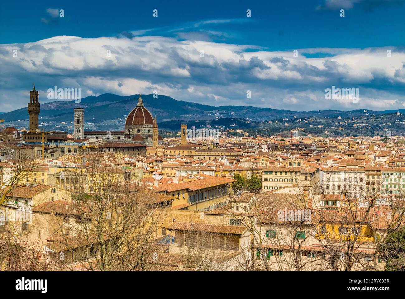 Breathtaking views of the buildings and churches of Florence Stock ...