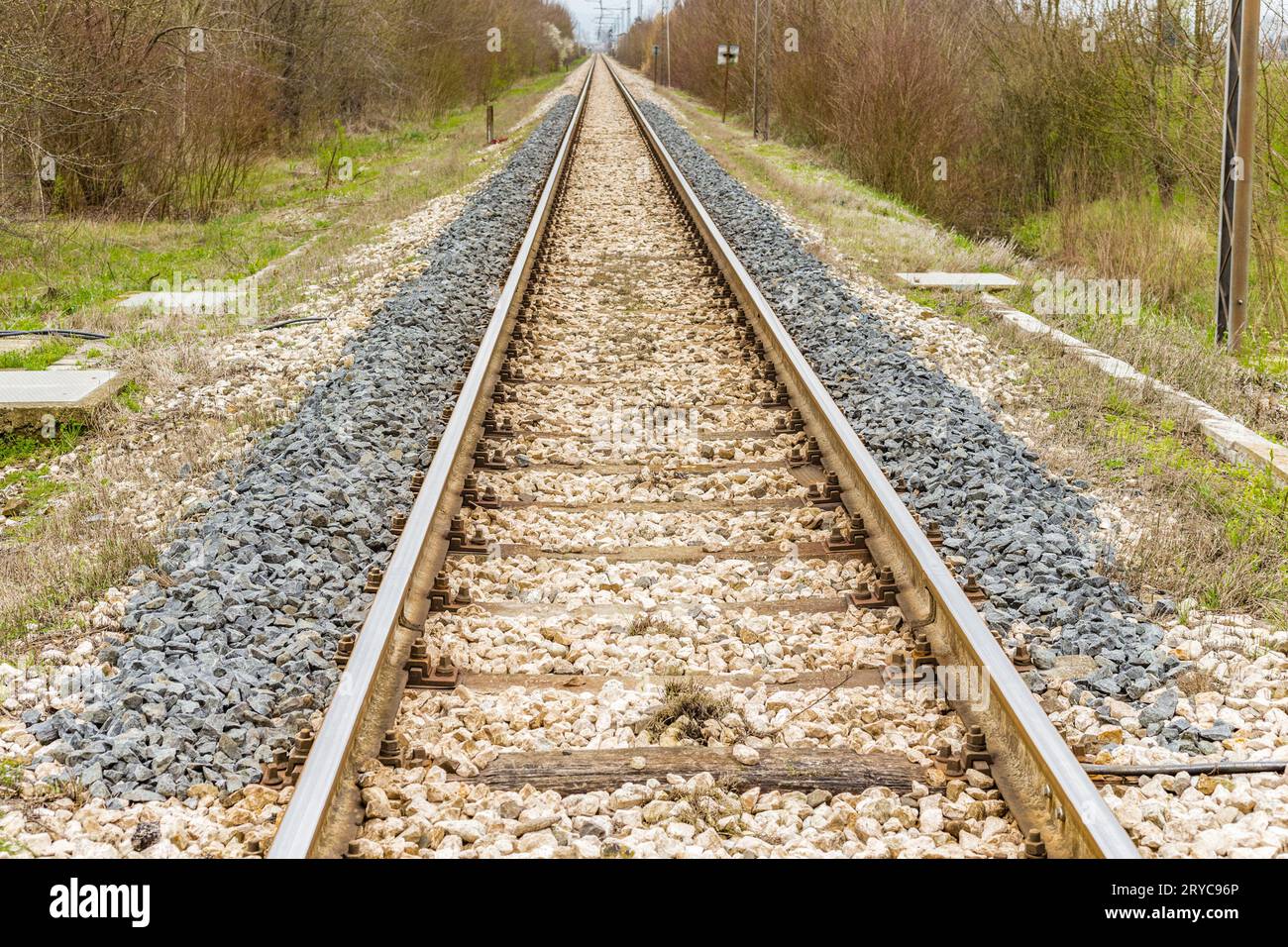 Train tracks into the horizon hi-res stock photography and images - Alamy