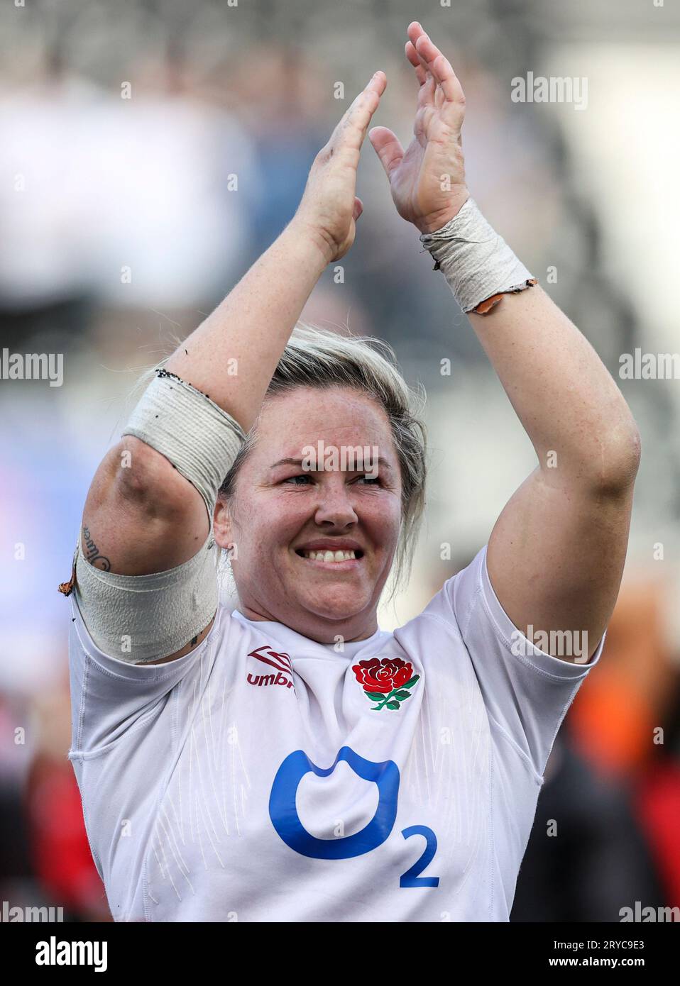 England's Marlie Packer celebrates after the second test match at ...