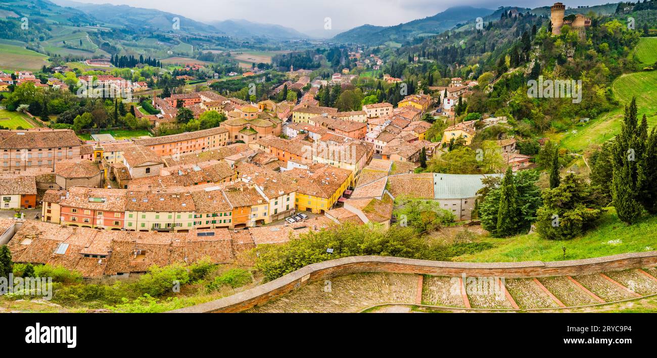 Roofs of medieval village Stock Photo - Alamy