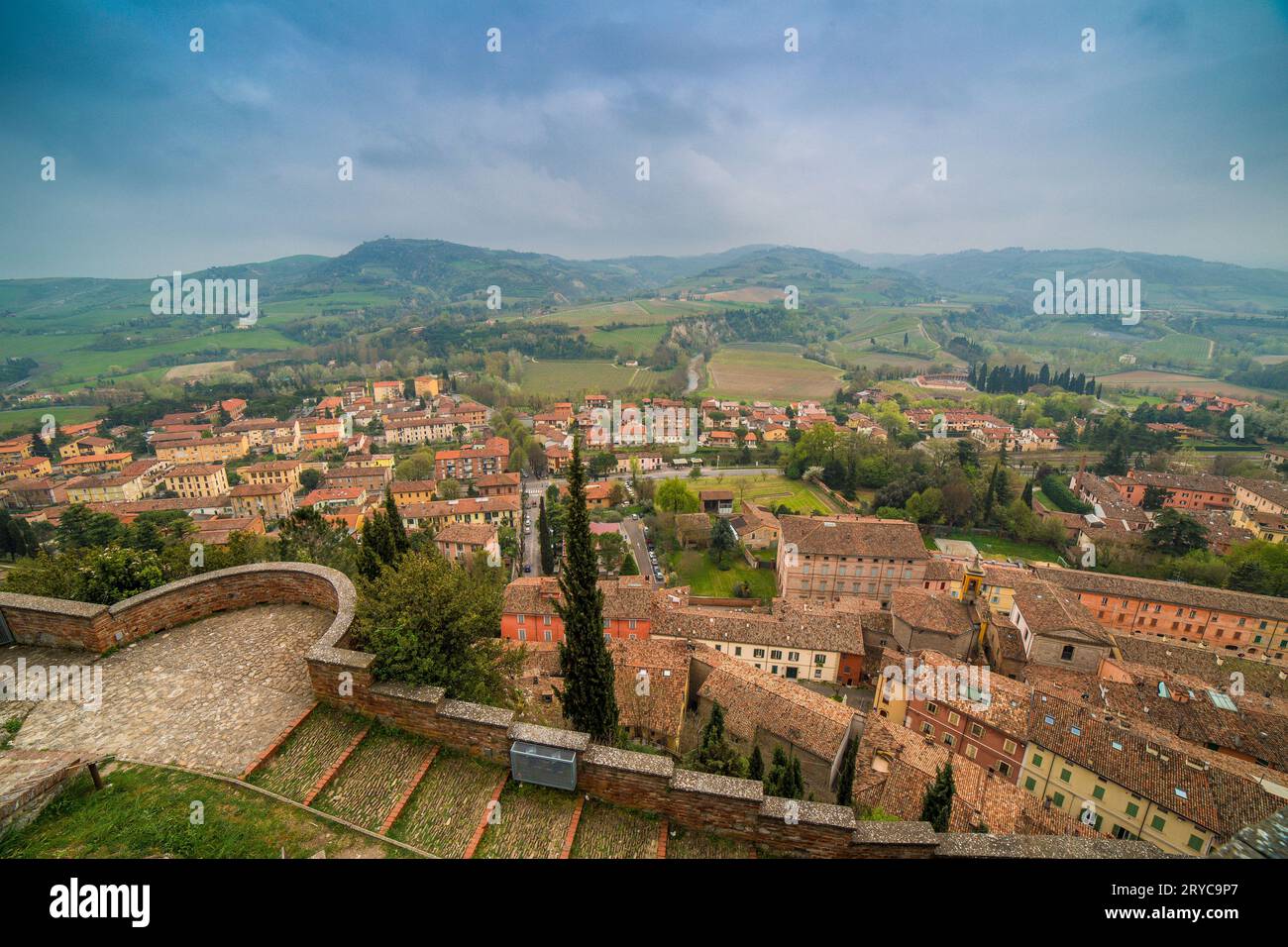 Roofs of medieval village Stock Photo - Alamy