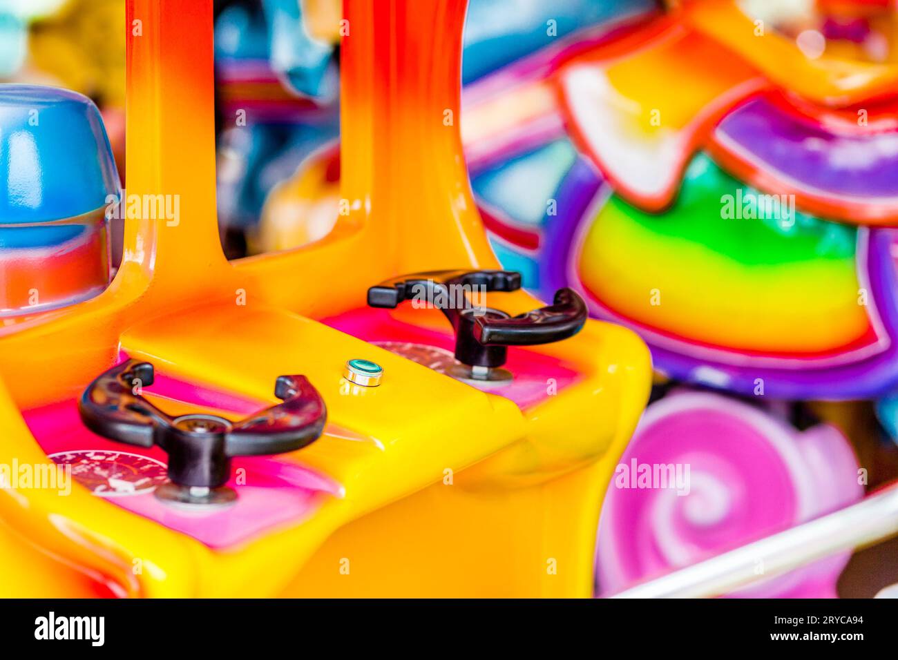 Merry go round cars hi-res stock photography and images - Alamy
