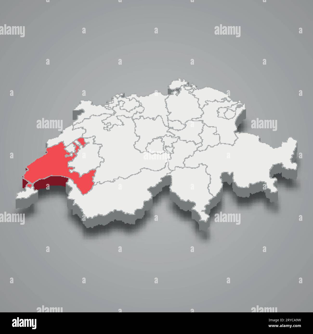 Map of vaud hi-res stock photography and images - Alamy