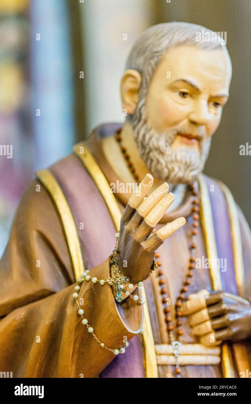 The blessing hand of Saint Pio Stock Photo - Alamy