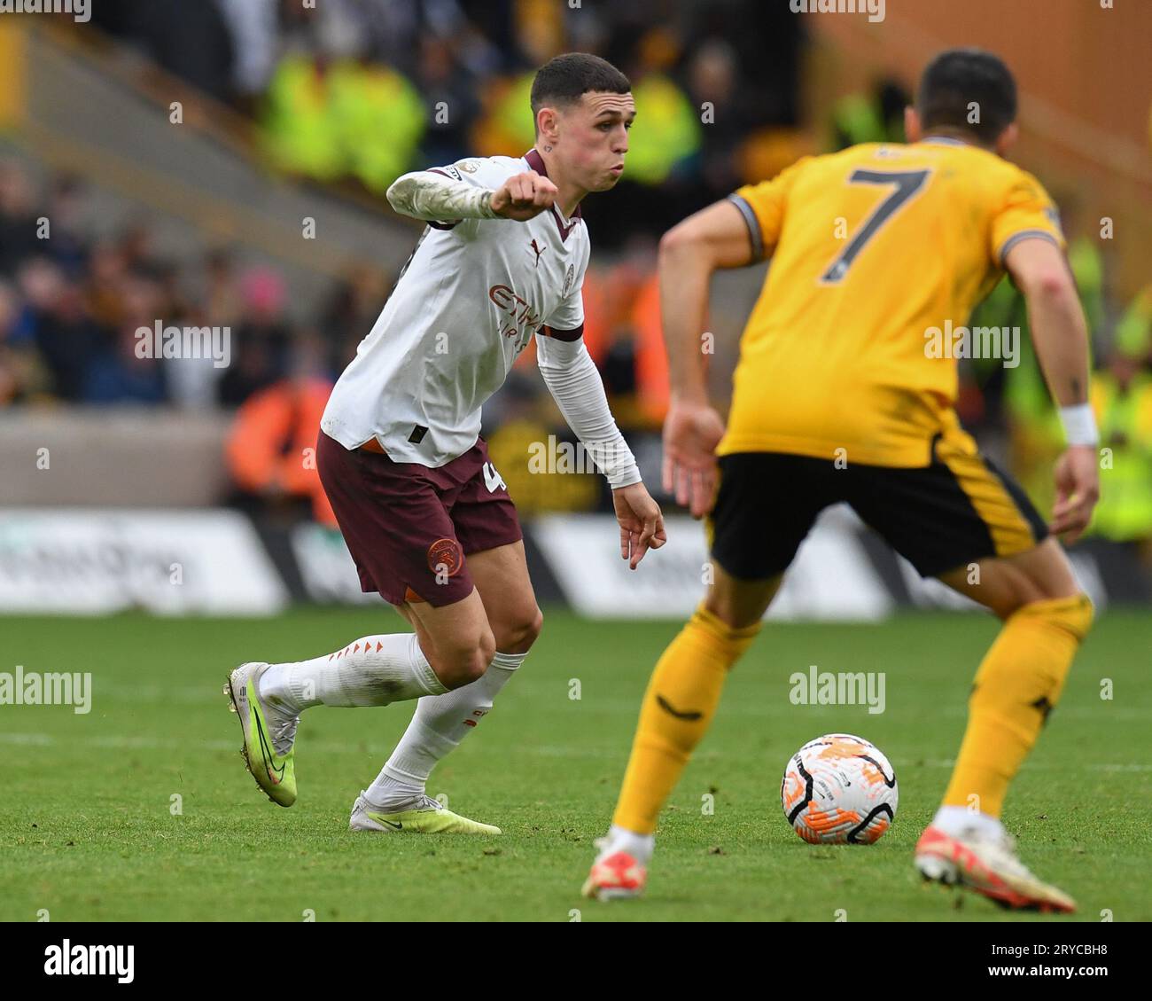 Phil Foden #47 of Manchester City during the Premier League match ...