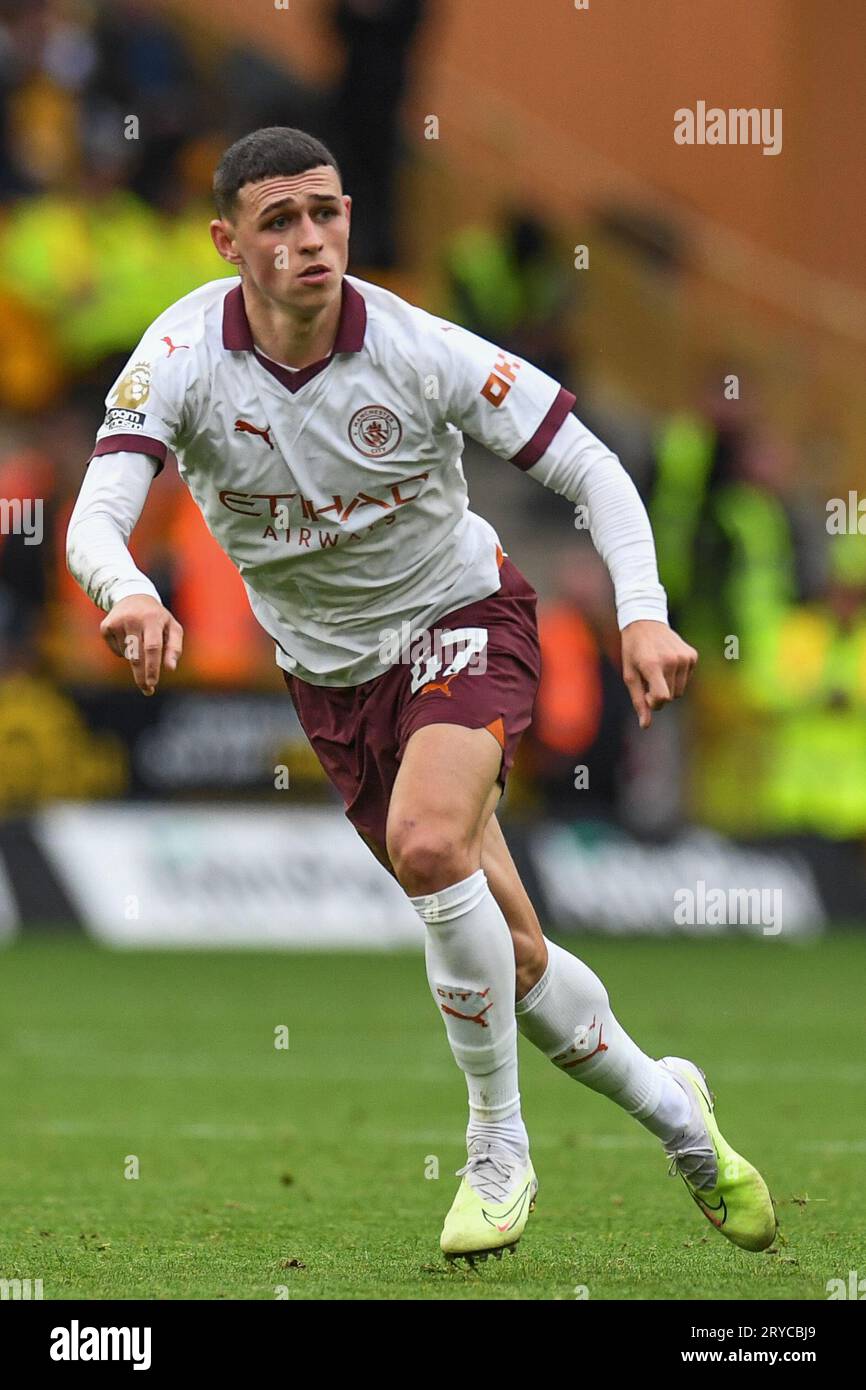 Phil Foden #47 of Manchester City during the Premier League match ...