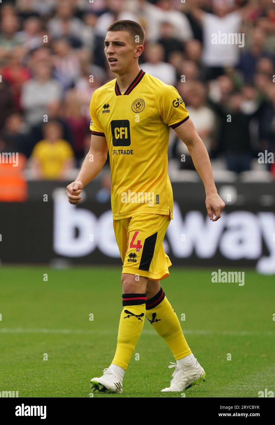 LONDON, ENGLAND - SEPTEMBER 30: Luke Thomas of Sheffield United during ...