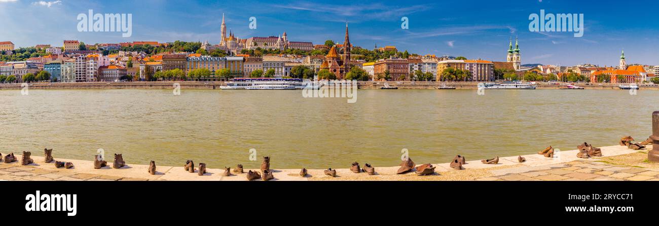Shoes on the Danube promenade Stock Photo - Alamy