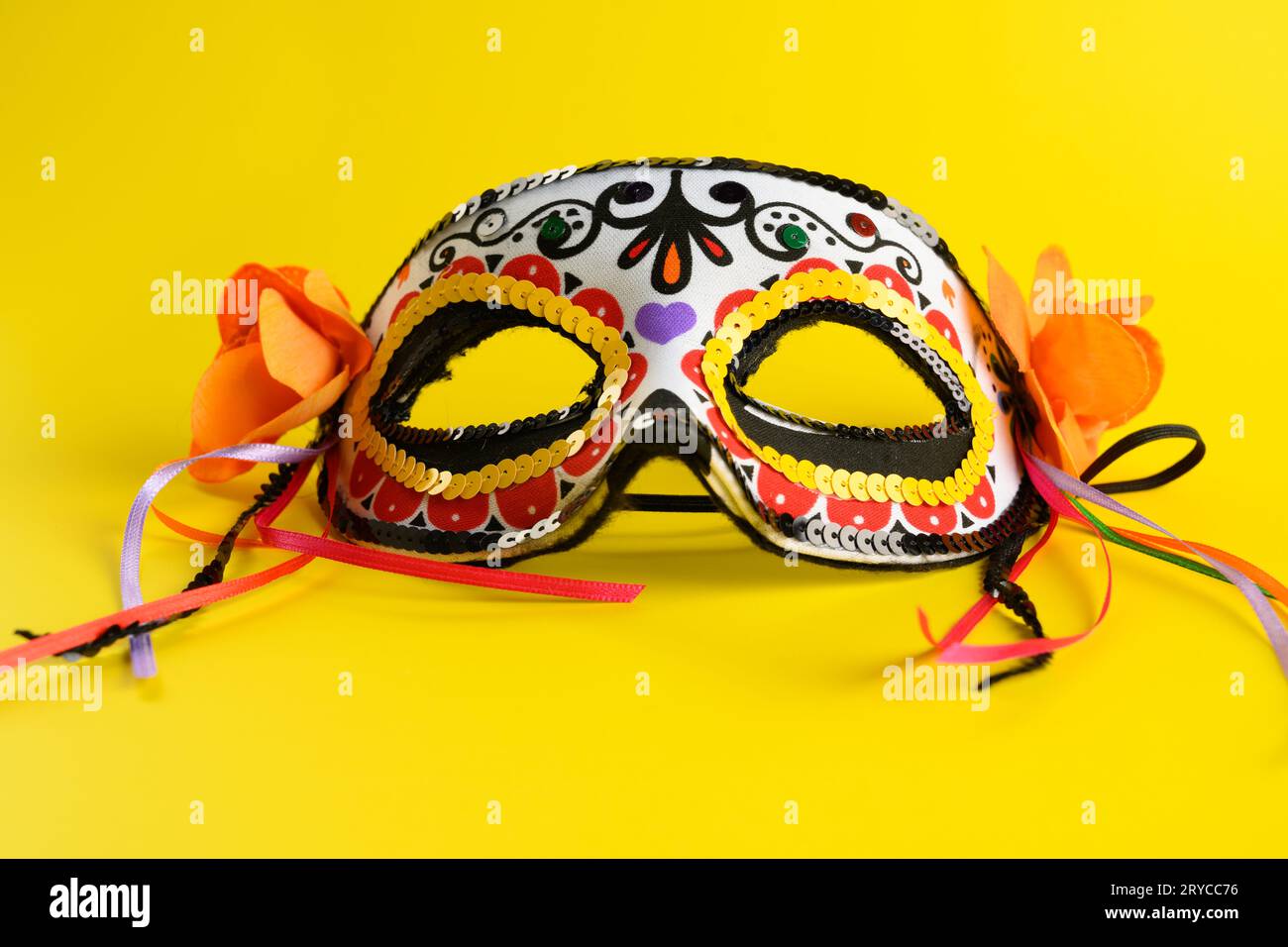 Decorative Day of the Dead or Dia de los Muertos mask or Halloween mask ...