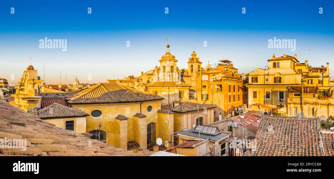 Ancient roofs of Rome Stock Photo - Alamy