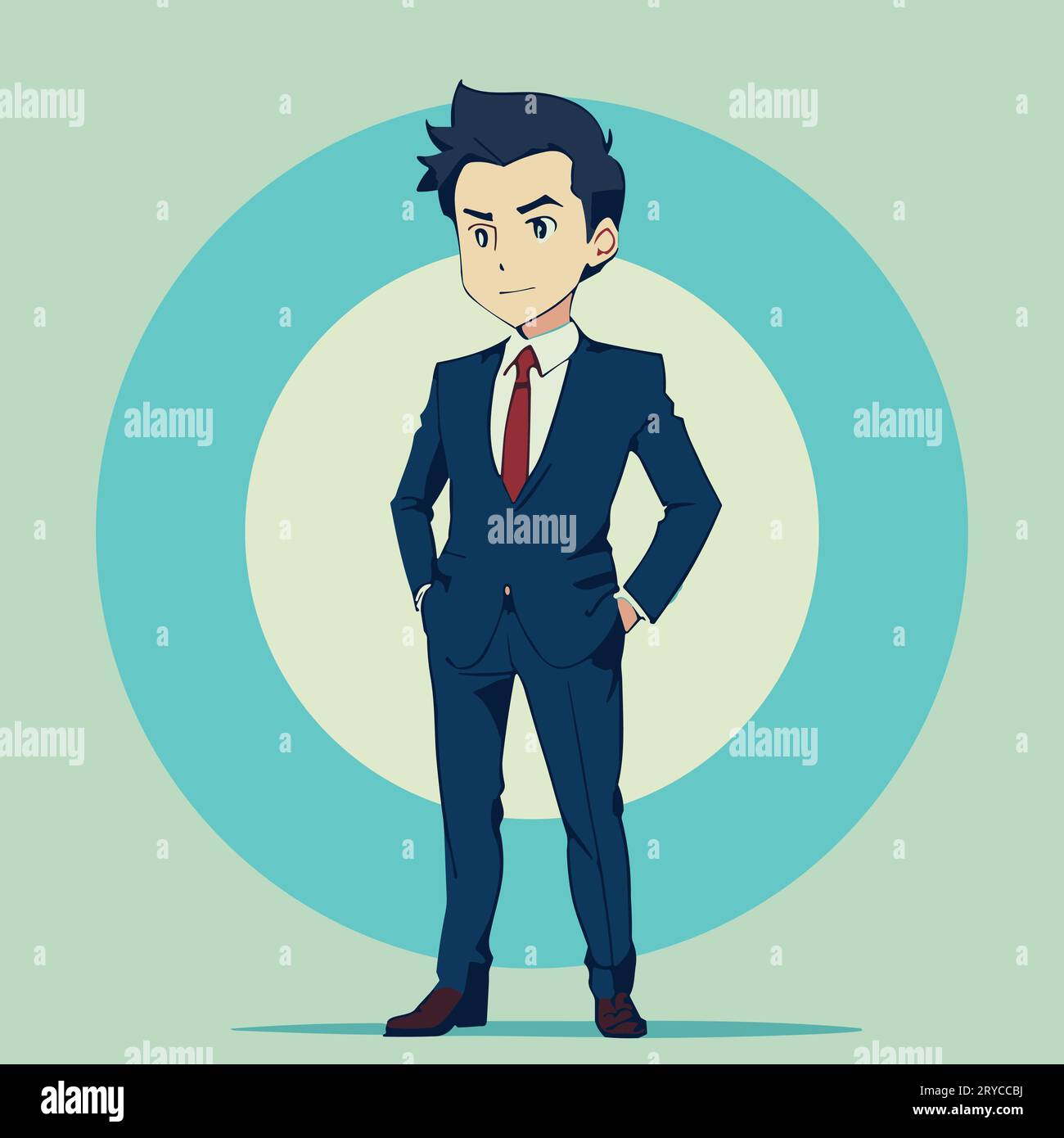 Business man cartoon character. Businessman flat design vector ...