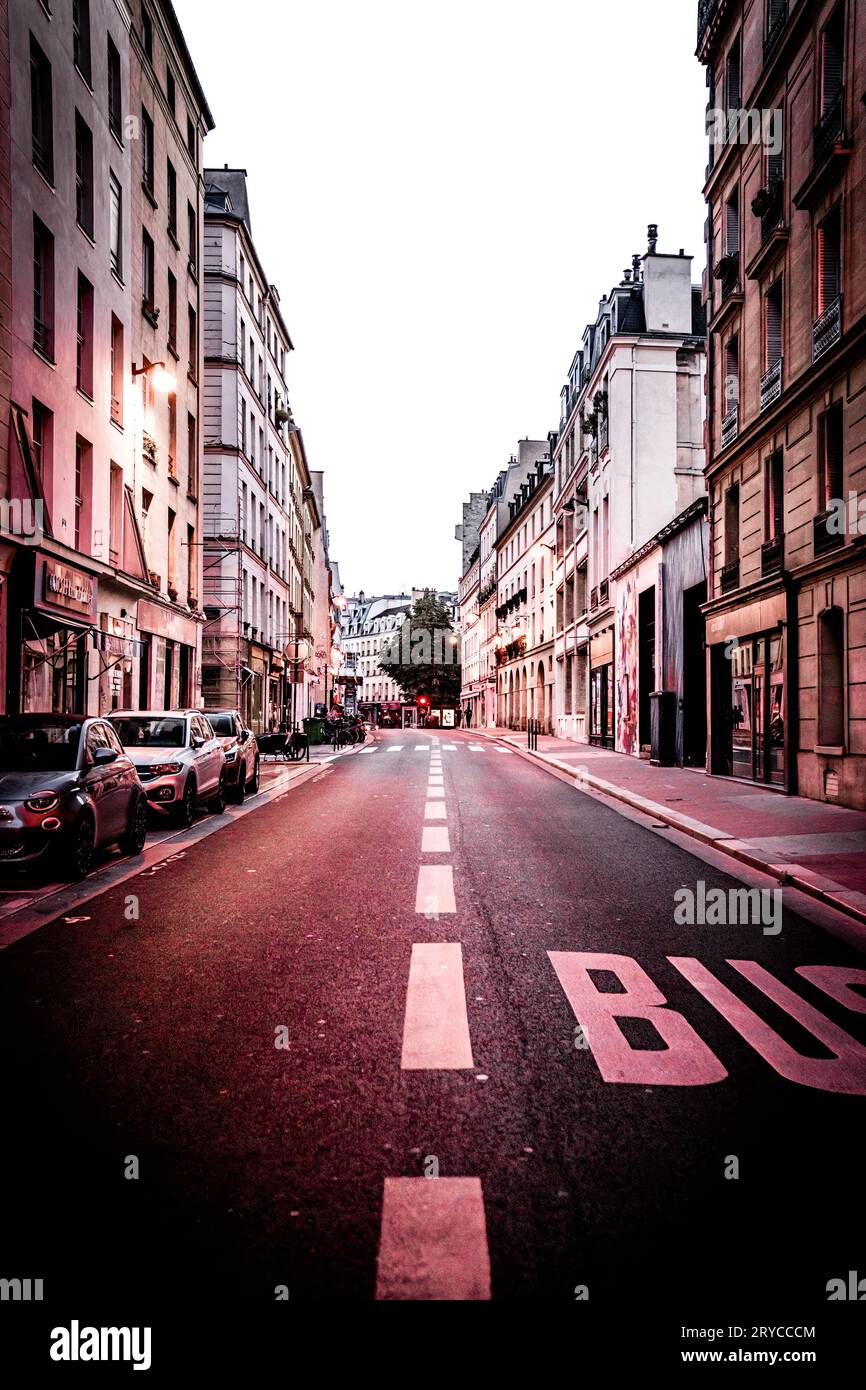 Typical Paris street scene. Paris, France Stock Photo - Alamy