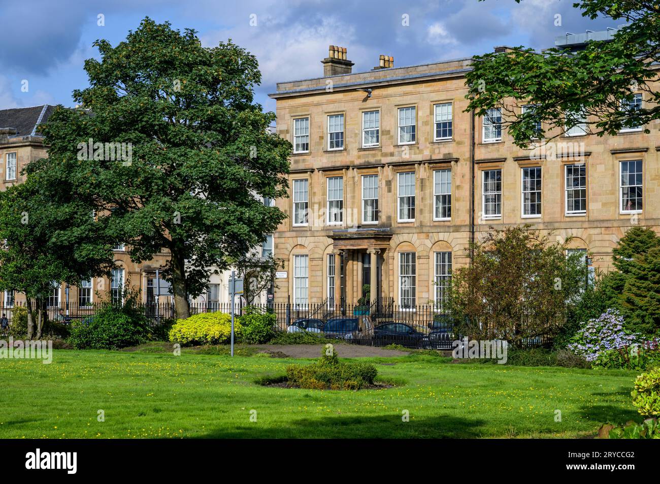 View across private garden to the Kimpton Blythswood Square hotel ...