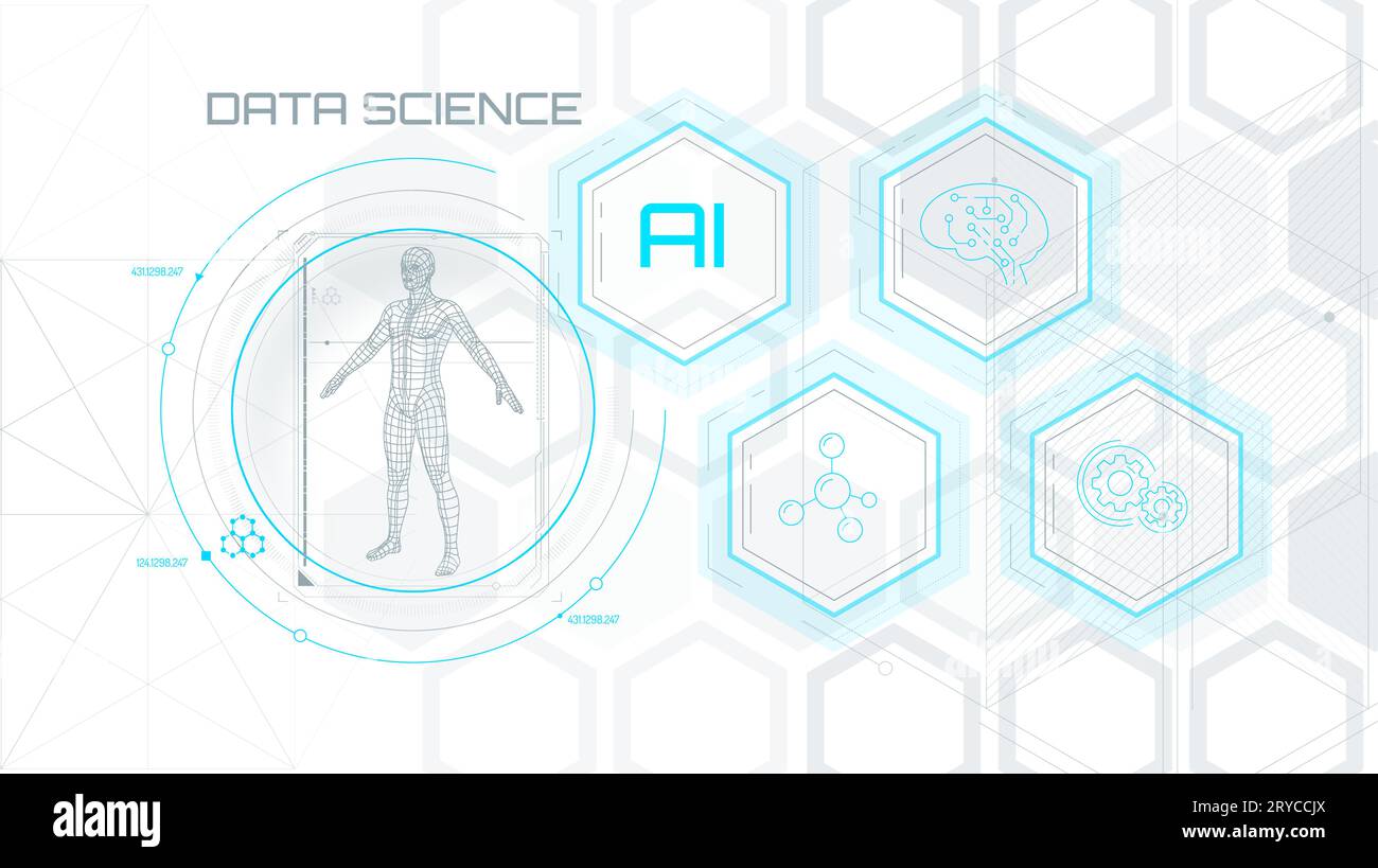 Artificial intelligence science and technology concept illustration ...