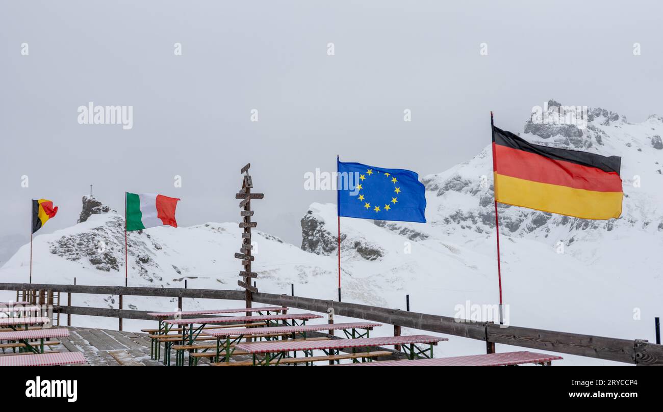 With their countries national flags hi-res stock photography and images ...