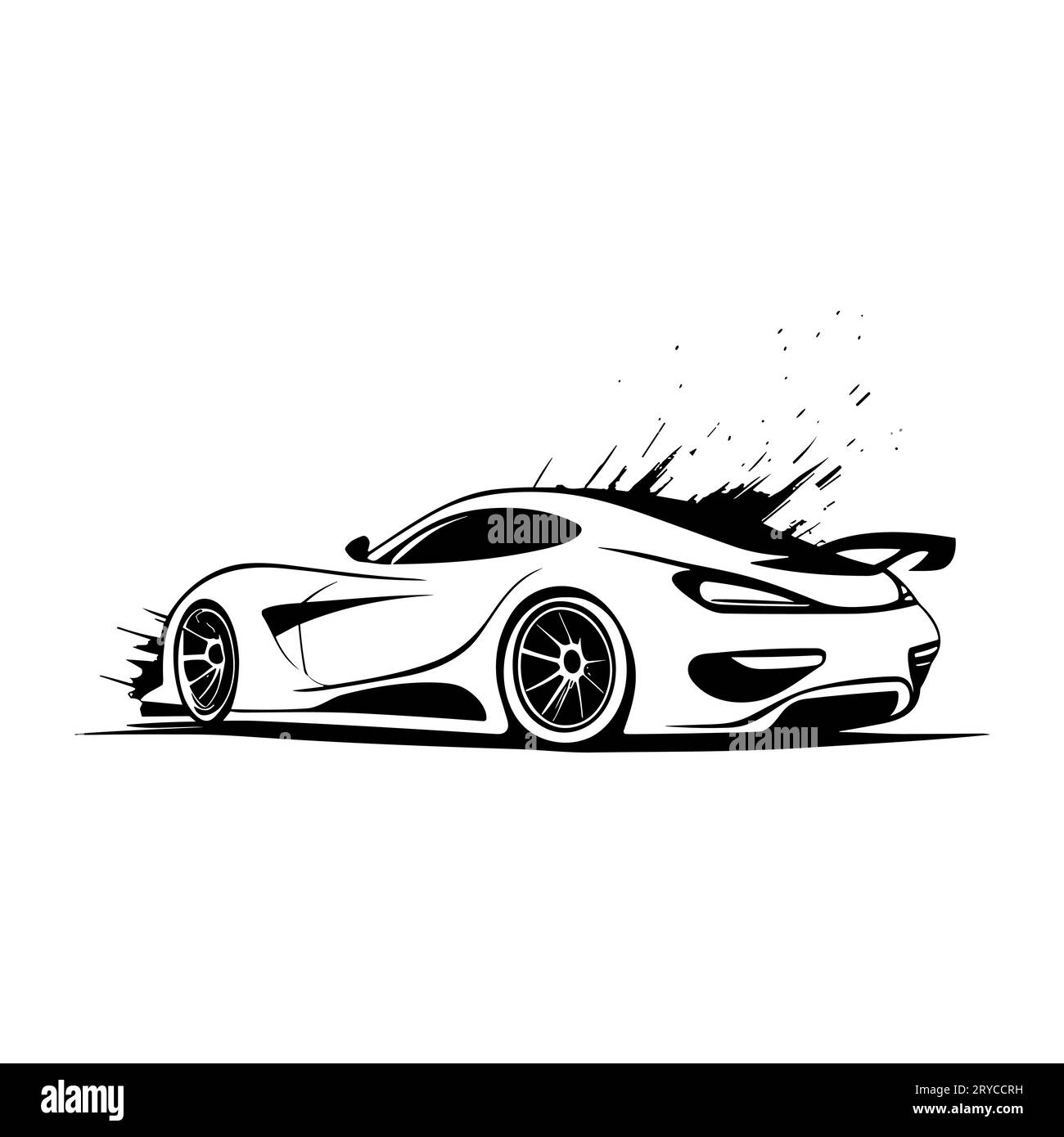 Sport car llogo design. Fast car silhouette icon. Vector illustration ...