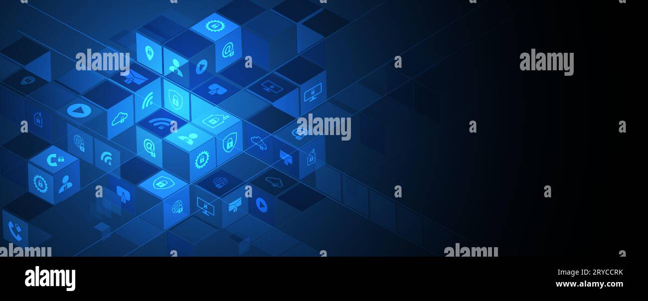 internet digital syber security technology concept for business ...