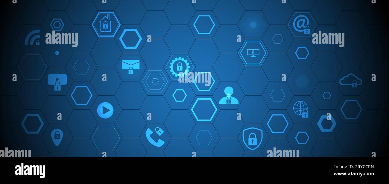 internet digital syber security technology concept for business ...