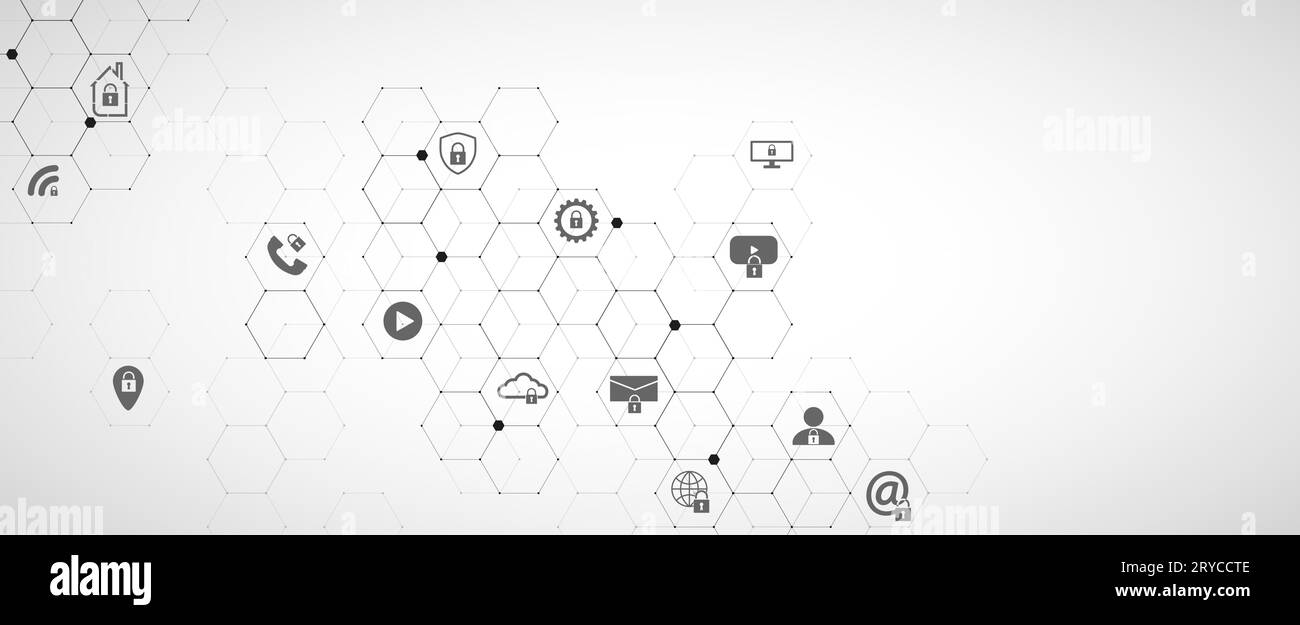 internet digital syber security technology concept for business ...