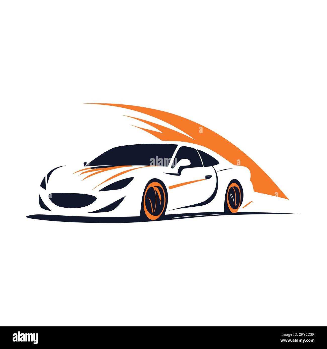 Sport car llogo design. Fast car silhouette icon. Vector illustration ...
