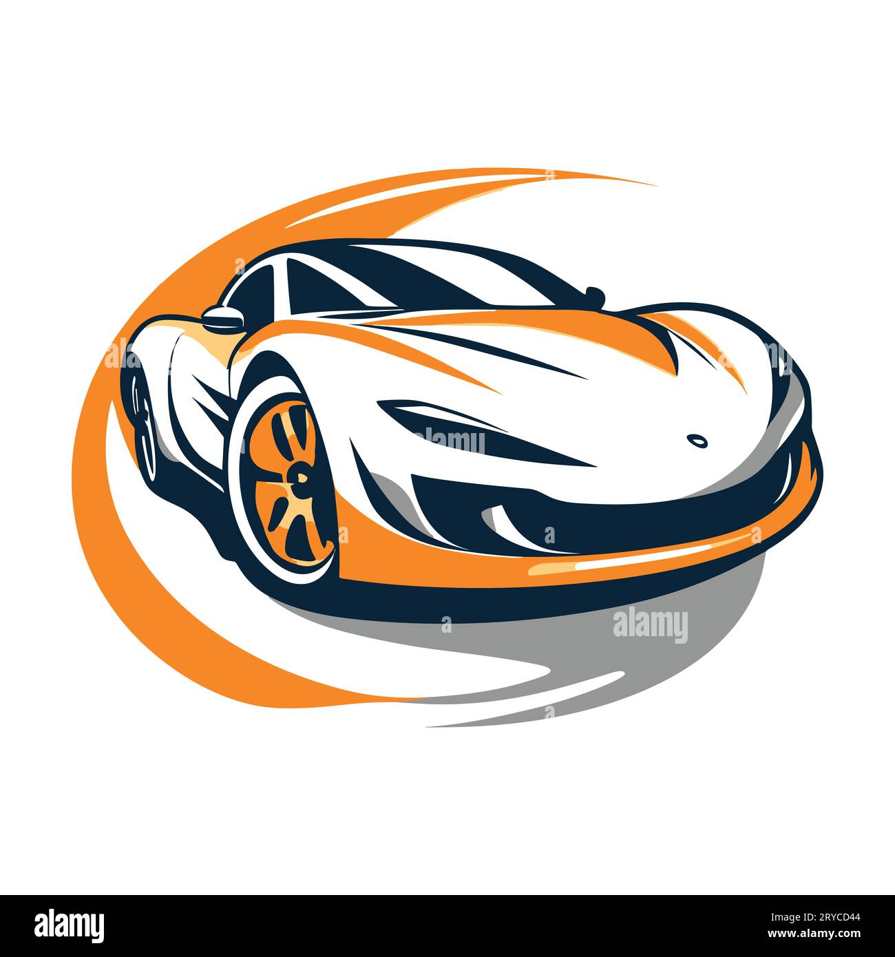 Sport car llogo design. Fast car silhouette icon. Vector illustration ...