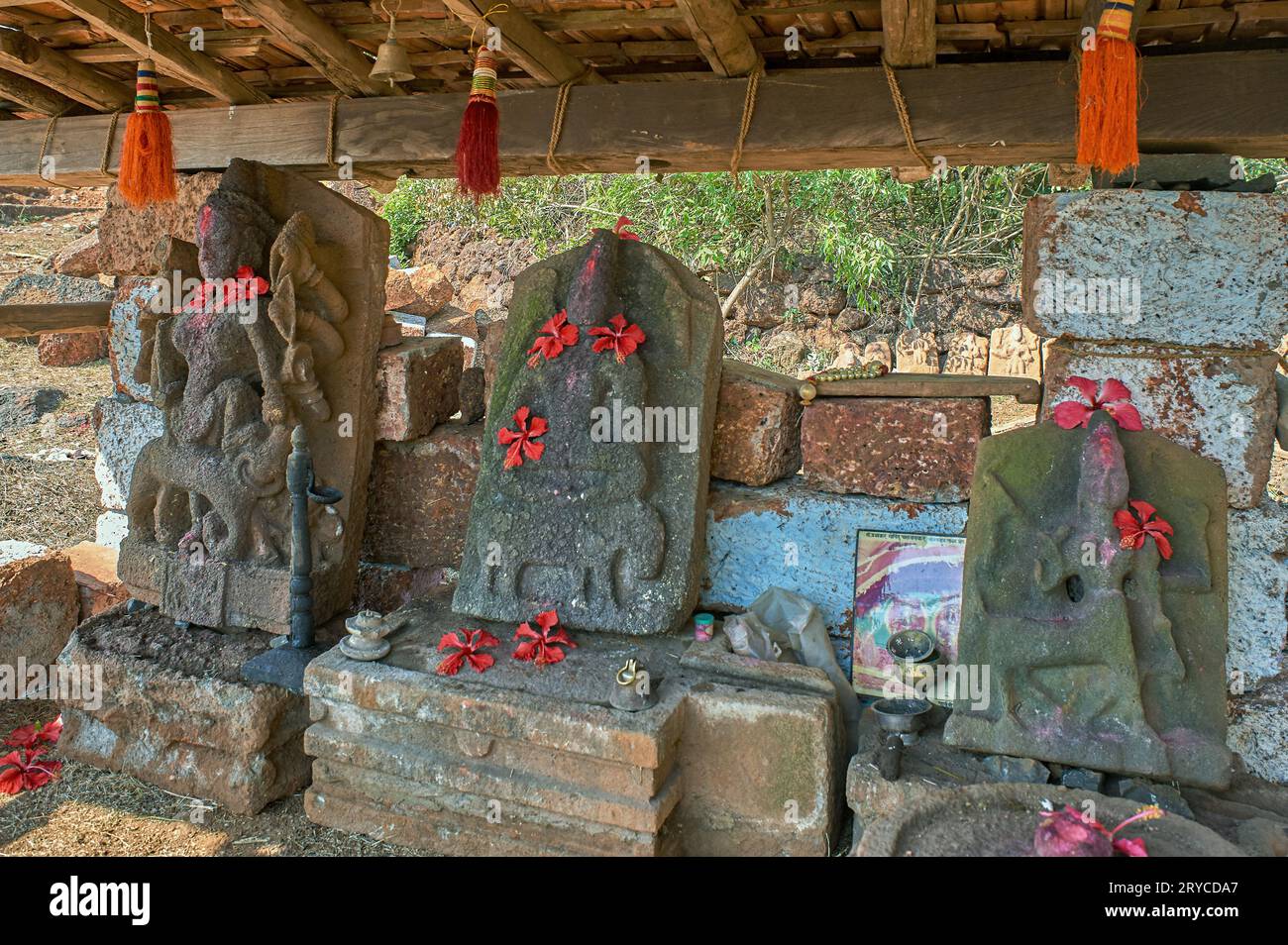 01 25 2011 Vintage Village Deity Temple Palavani, Mandangad, Ratnagiri ...