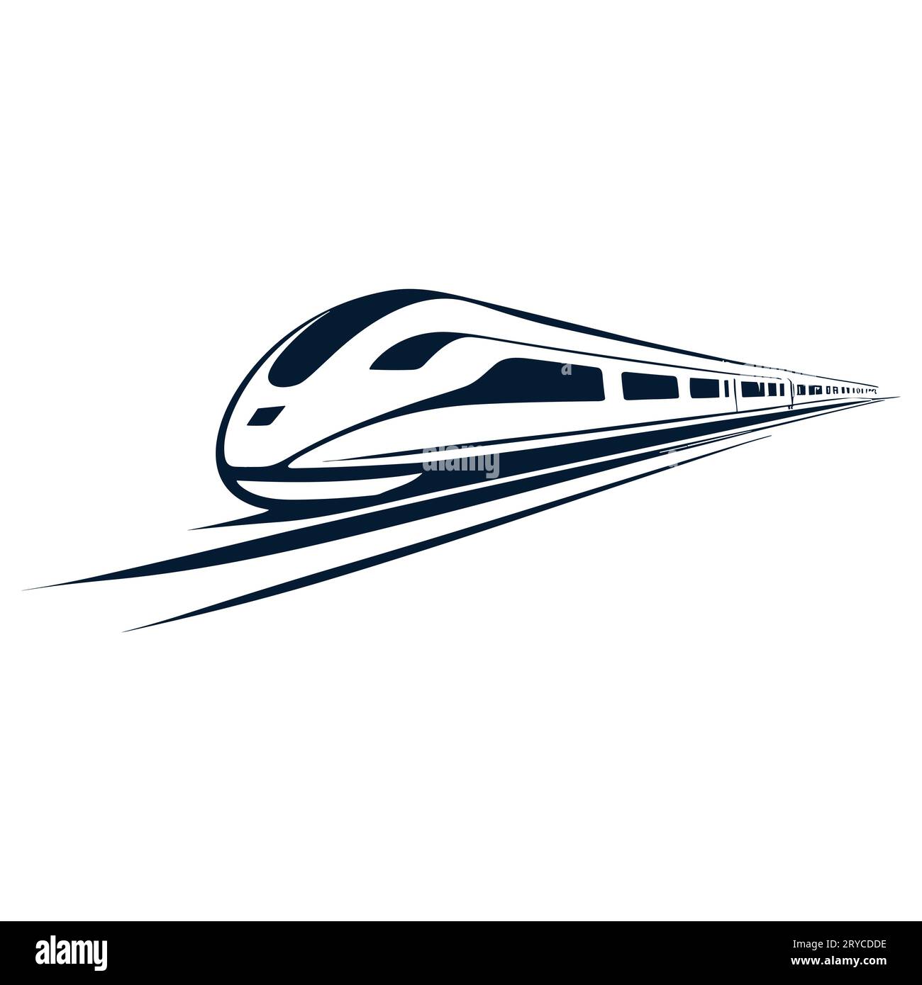 Fast train llogo design. High speed rail silhouette icon. Vector illustration Stock Vector Image ...