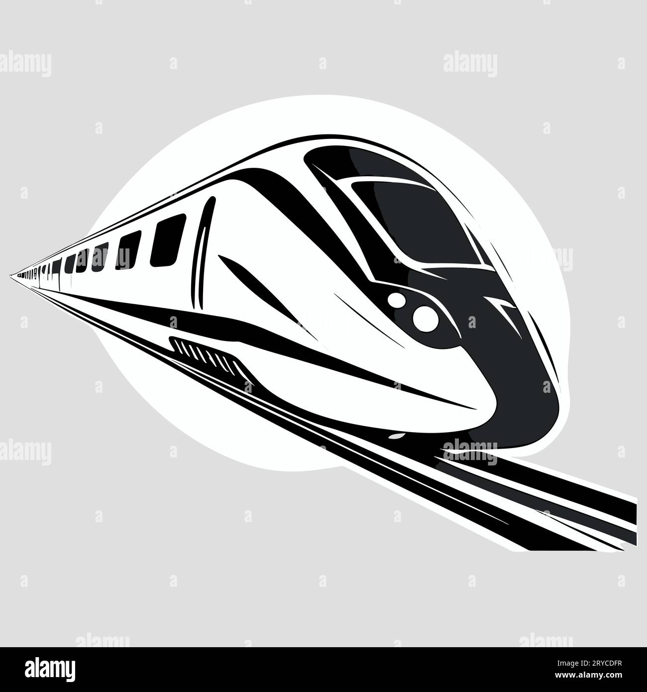 Fast train llogo design. High speed rail silhouette icon. Vector ... Fast train llogo design. High speed rail silhouette icon. Vector ...