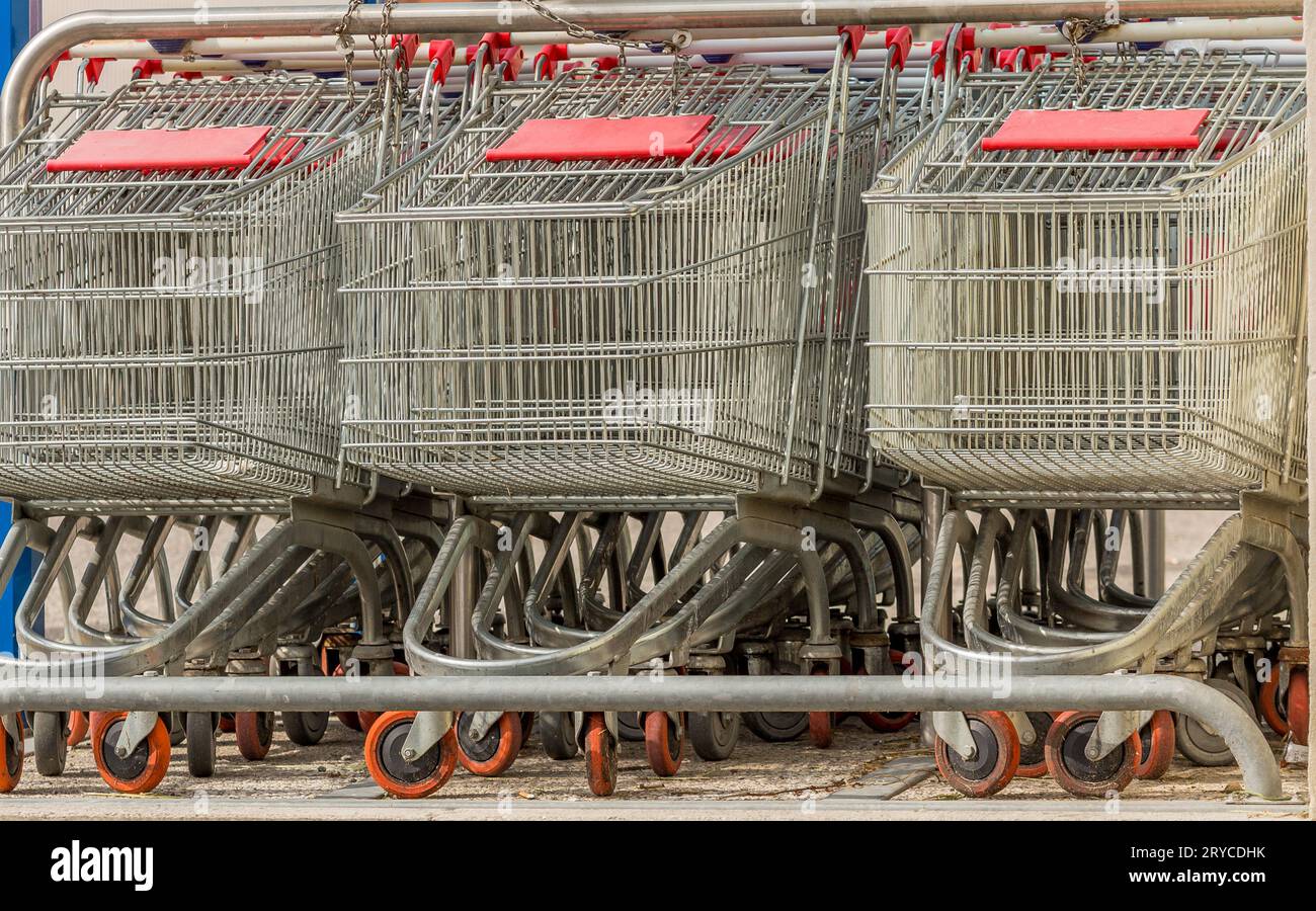 Details of shopping carts Stock Photo - Alamy