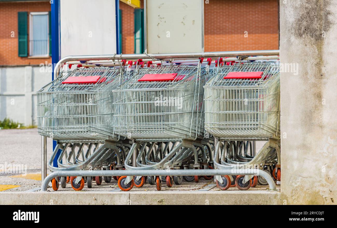 Details of shopping carts Stock Photo - Alamy