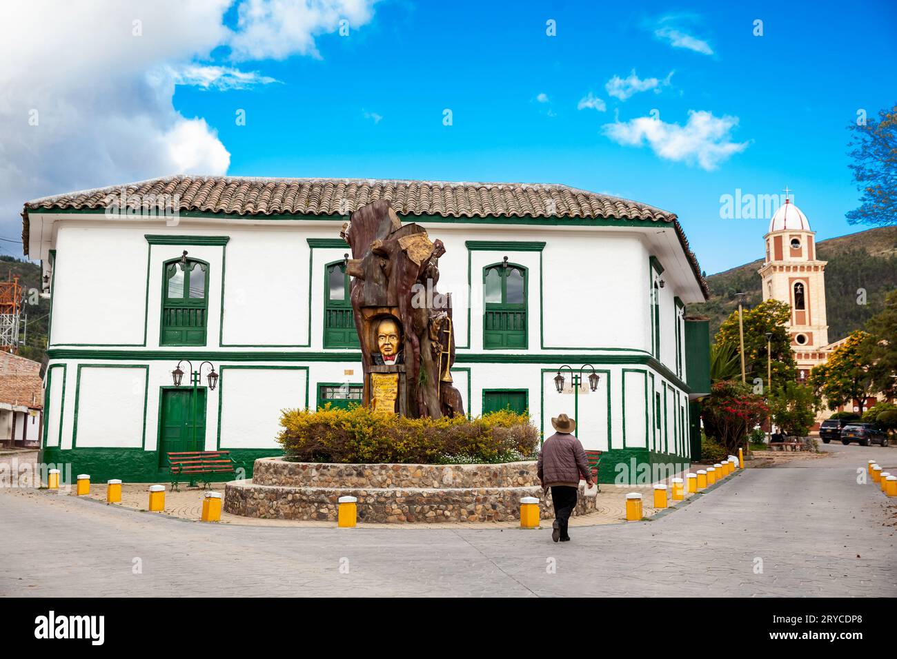 Iza, Boyaca, Colombia - August 9th 2023. Monument to the Colombian ...