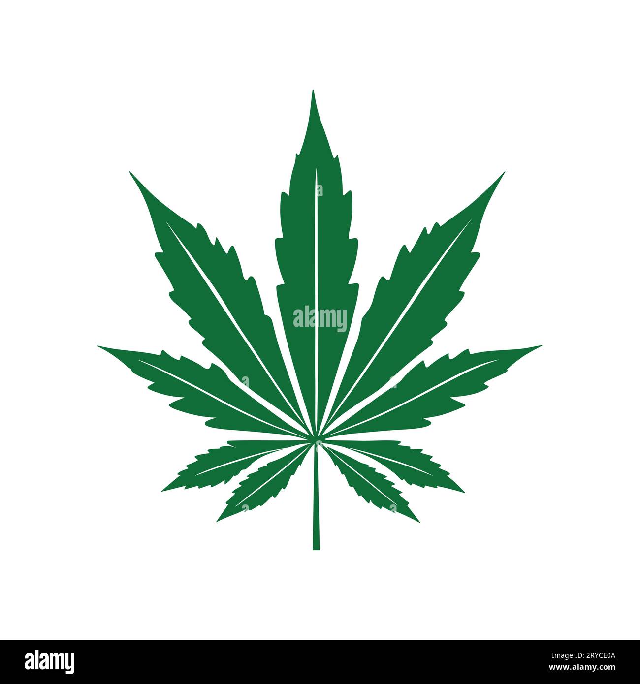 Cannabis llogo design. Marijuana leaf silhouette icon. Vector ...